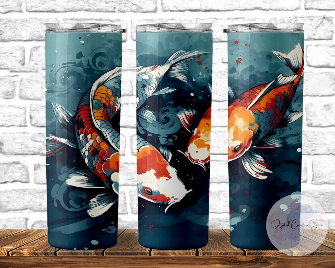 Koi Fish Tumbler Wrap Sublimation Design, Luck PNG (digital Only) - Etsy
