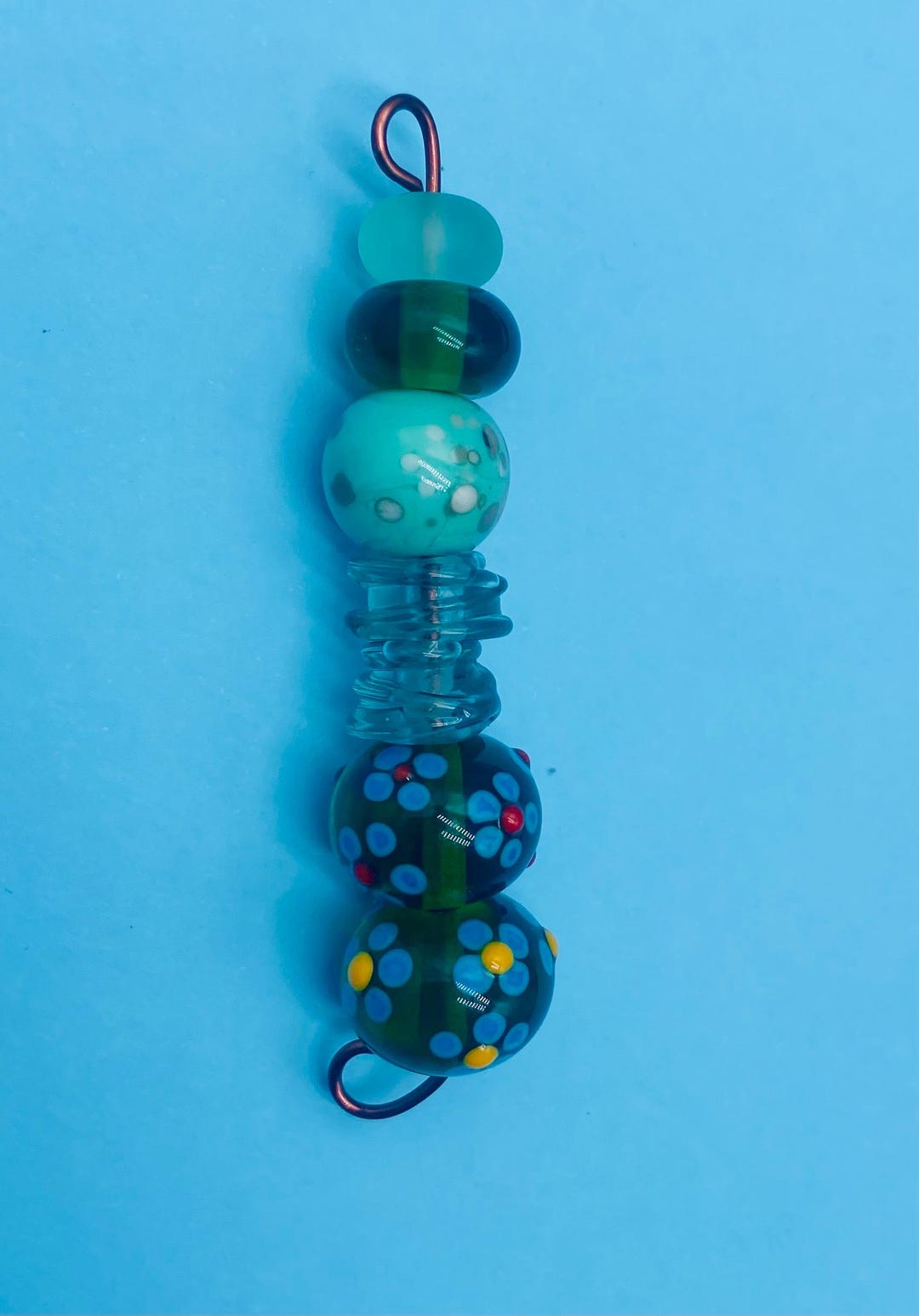 Lampwork Glass Beads, Lampwork Glass Bead Sets, Blue and Green Beads ...