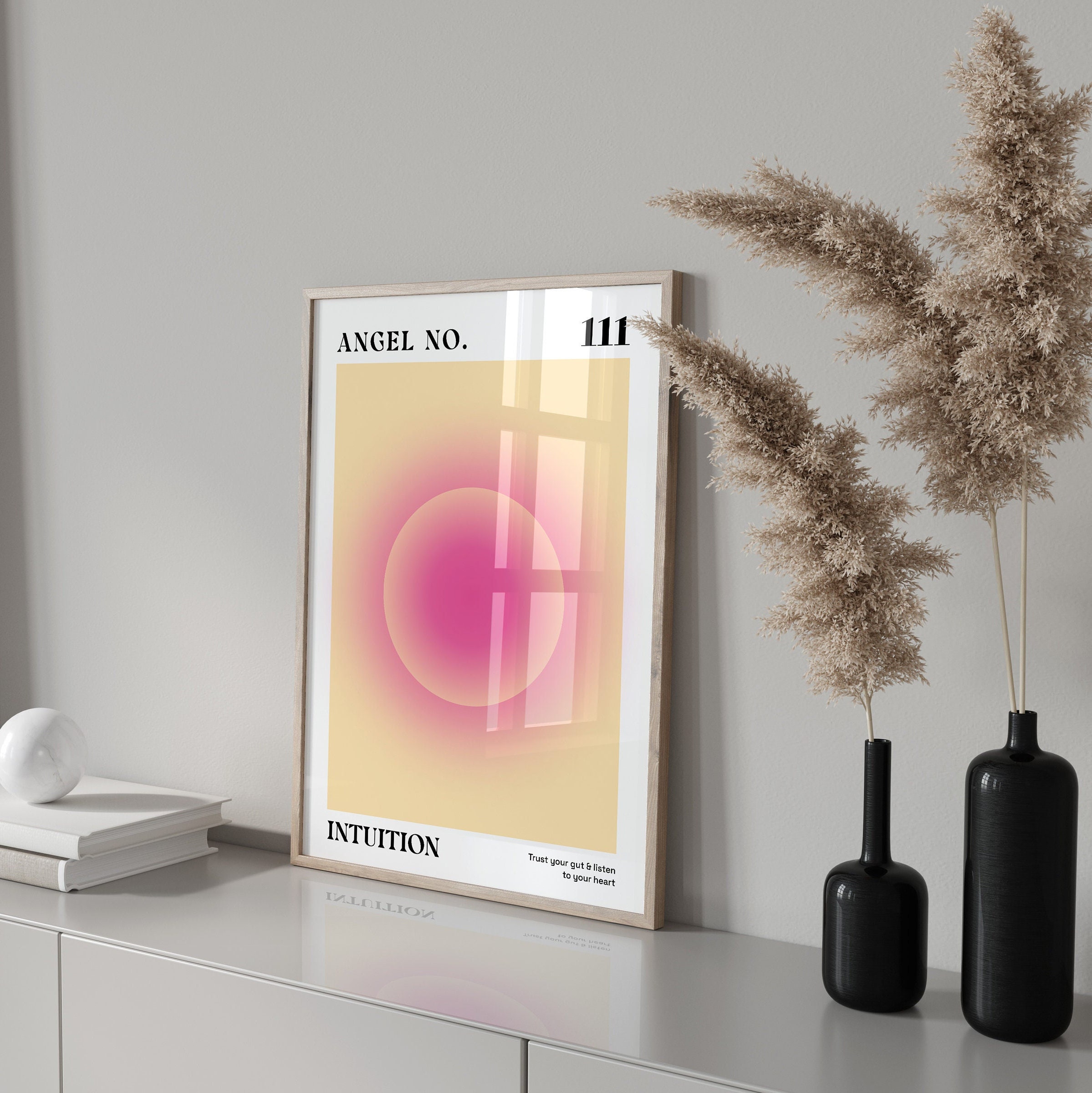 111 222 333 Angel Number Posters Set of 3 Aura Prints Spiritual Wall ...