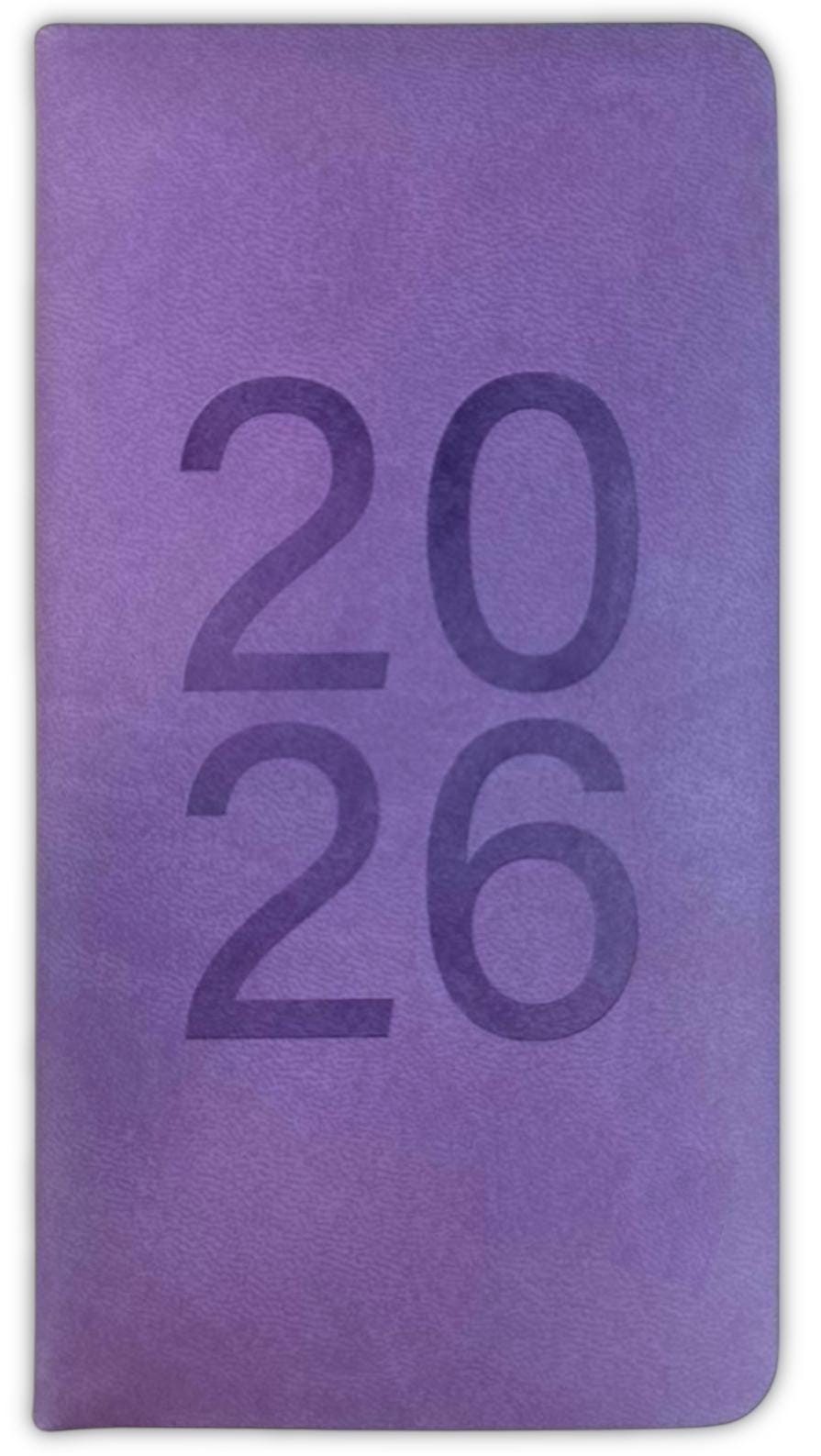 2026 Diary Slim / Slimline Week to View Diary PU Leather Full Year ...