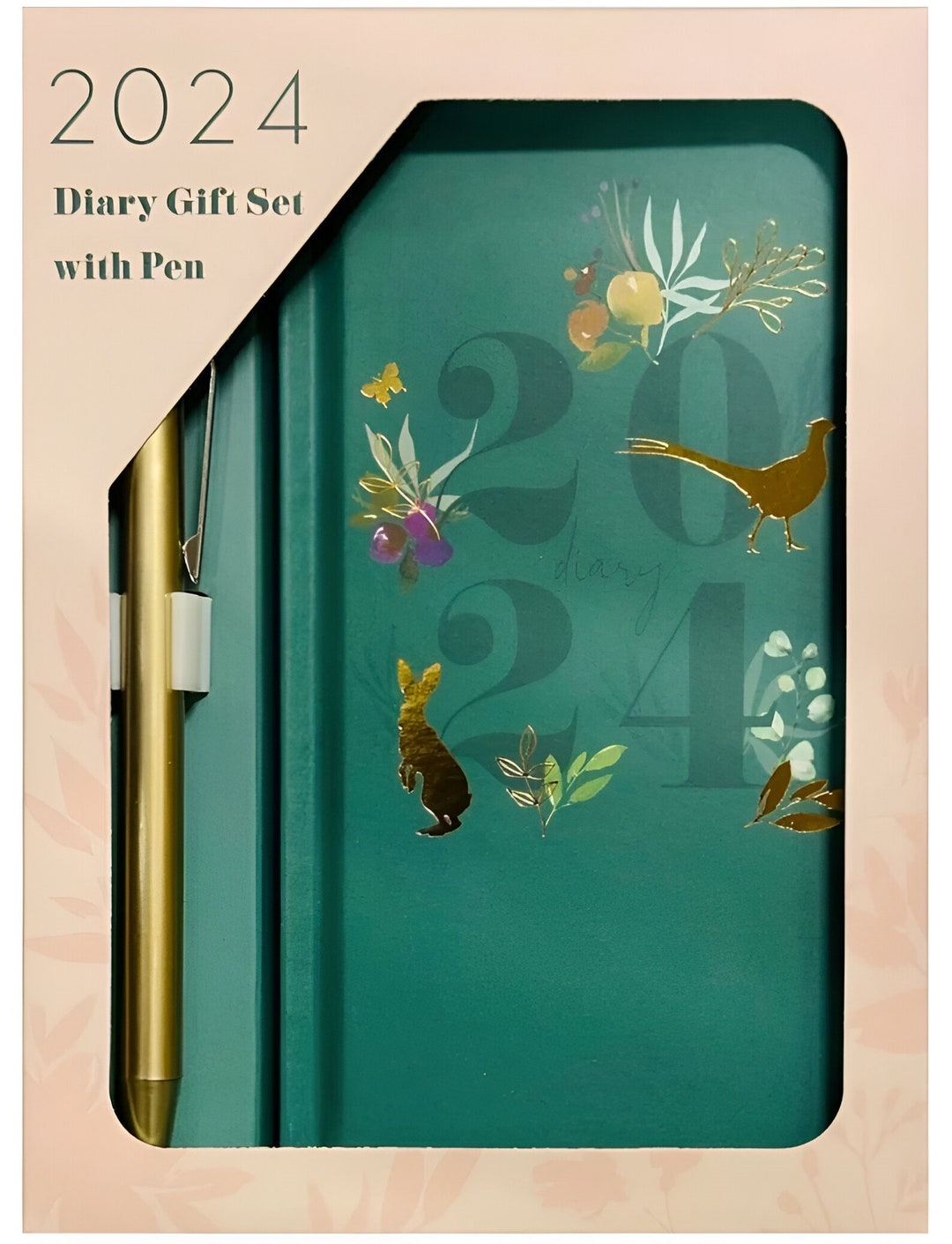 2024 Slim / Slimline Week to View Full Year Padded Hardback Botanical ...