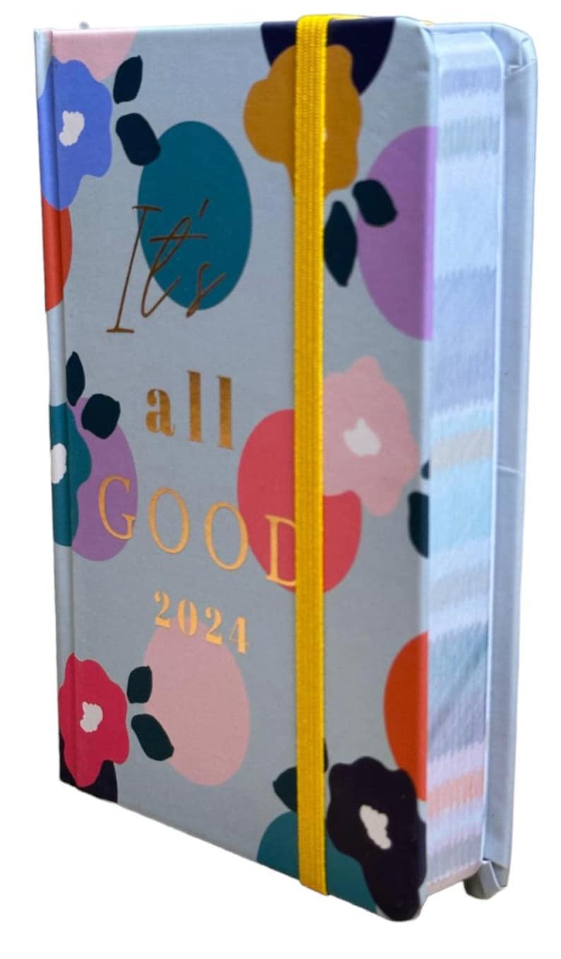 2024 A6 Day A Page Diary Luxury Floral Non Scratch Paper Journal Diary ...