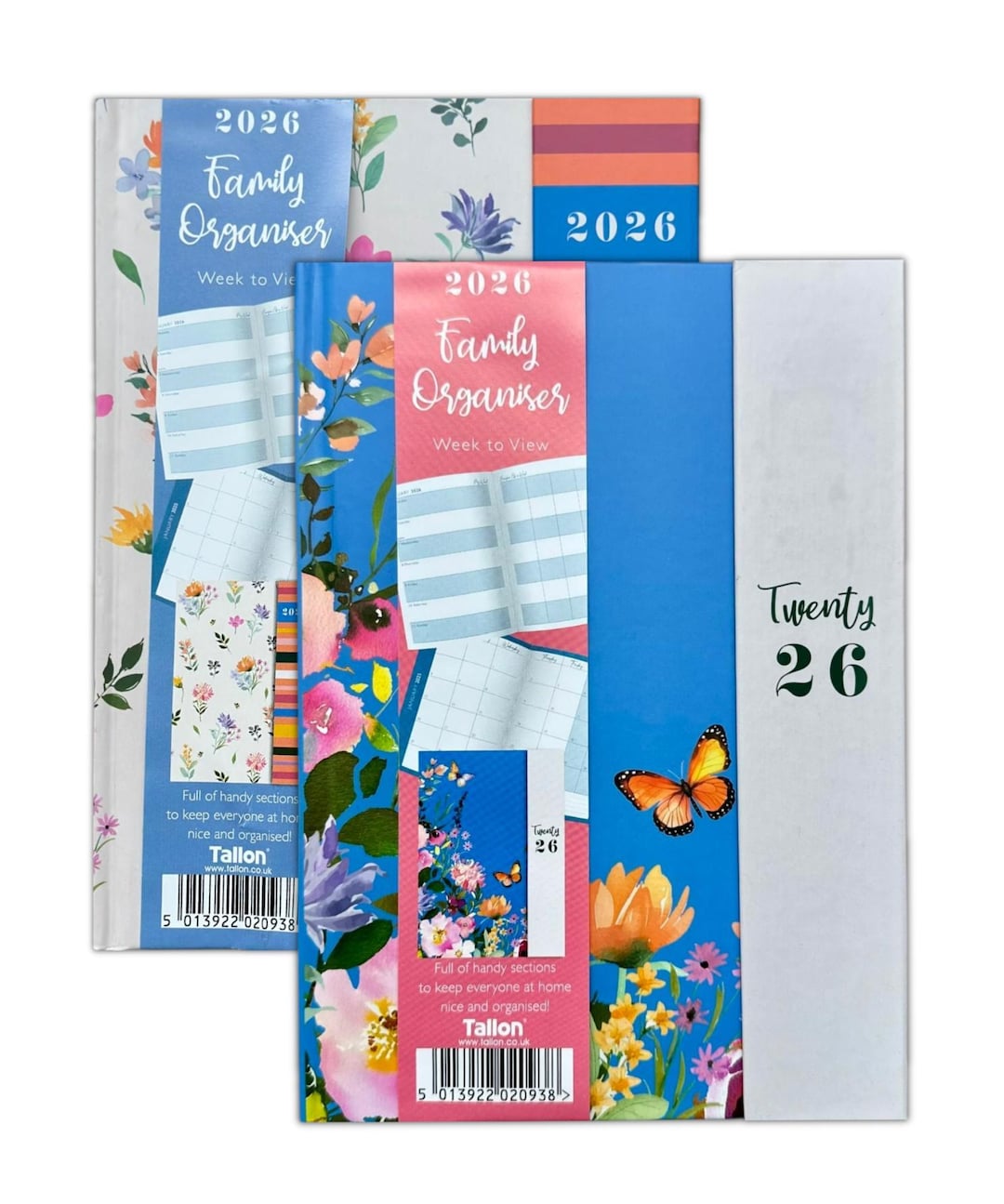 2026 A6 A5 Week to View Diary Floral Schedule Organiser Planner Index ...