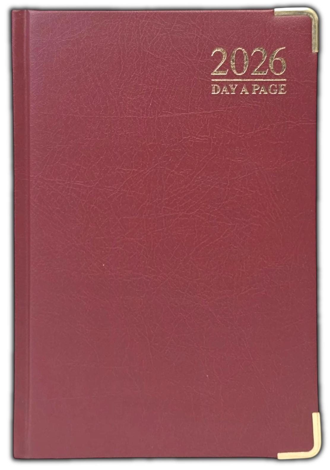 2026 A5, Page A Day Diary Luxury Padded With Metal Corner Full Year ...