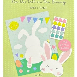 Pin the Tail on the Bunny Easter Game Rabbit Family Game Fun Poster ...