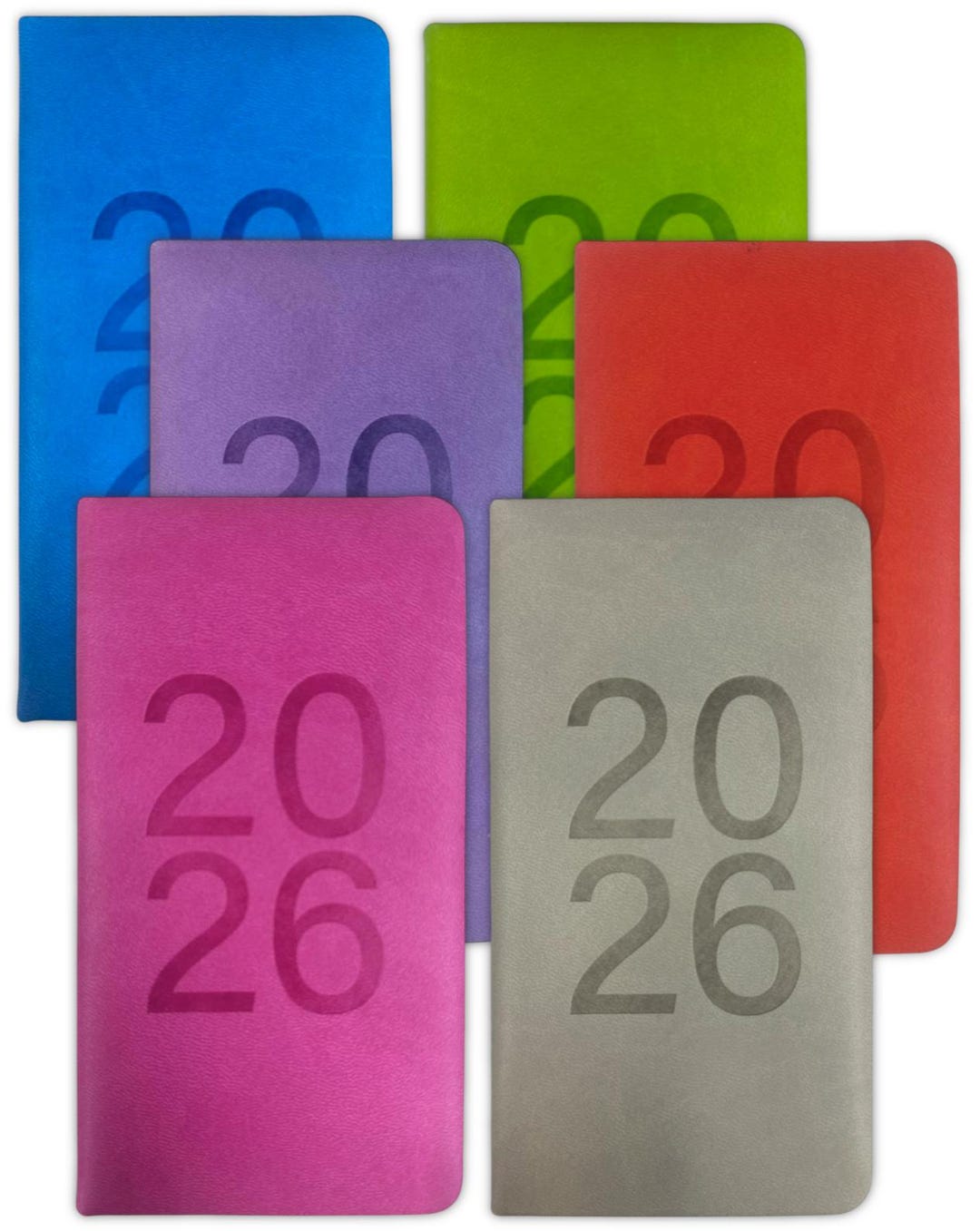 2026 Diary Slim / Slimline Week to View Diary PU Leather Full Year ...