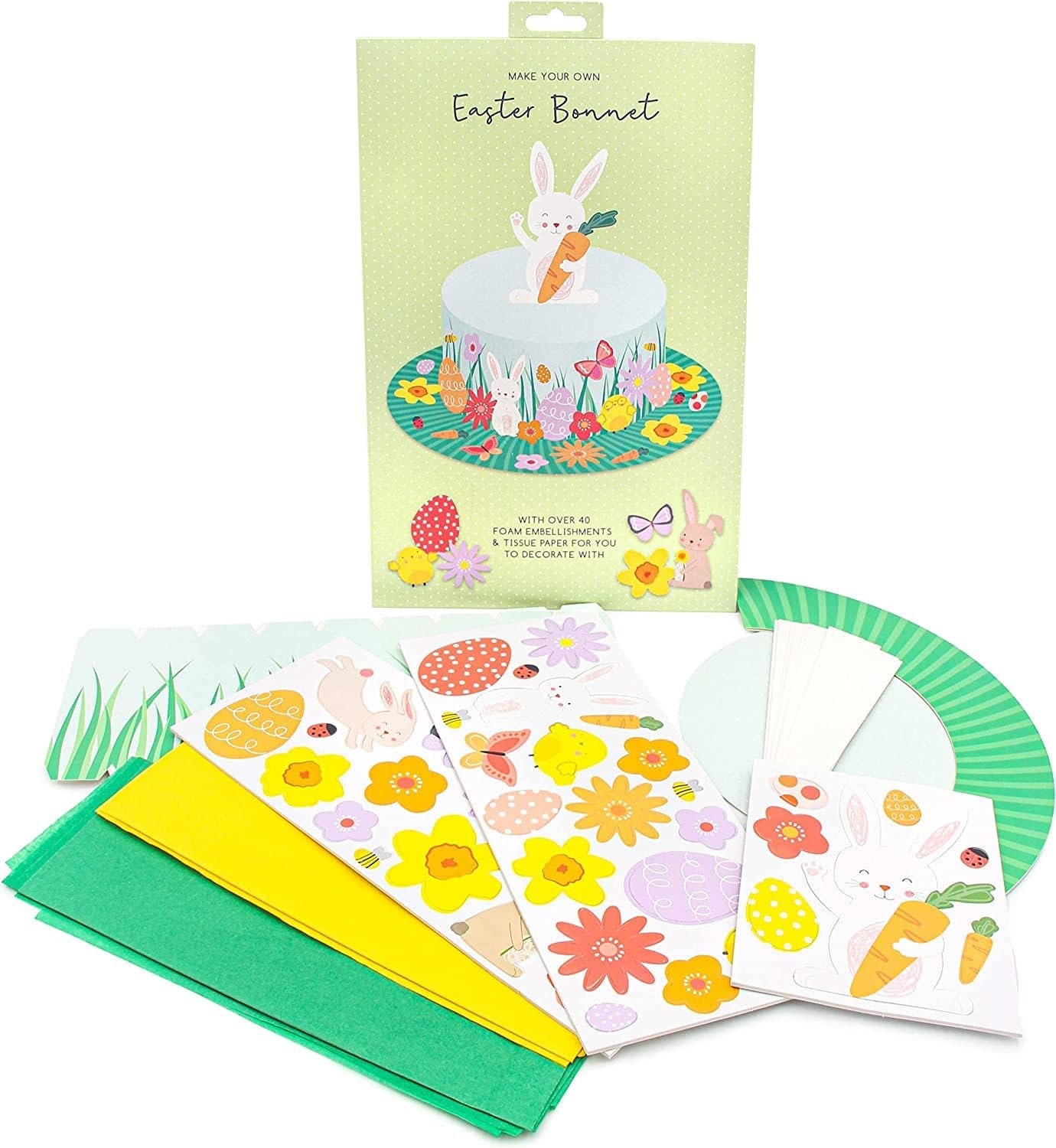Easter Bonnet Kit Make Your Own Easter Bonnet Hat Over 40 Pieces Easter ...