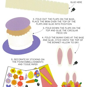 Easter Bonnet Kit Make Your Own Easter Bonnet Hat Over 40 Pieces Easter Bonnet Decorating Kit ...