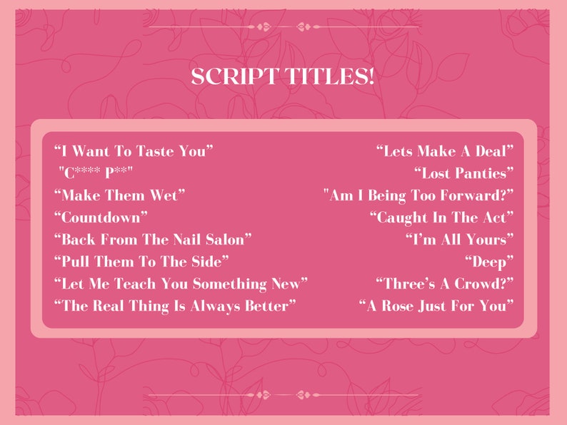 Onlyfans JOI Scripts | Adult JOI Scripts | Onlyfans Content Creator | Adult ASMR Scripts ...