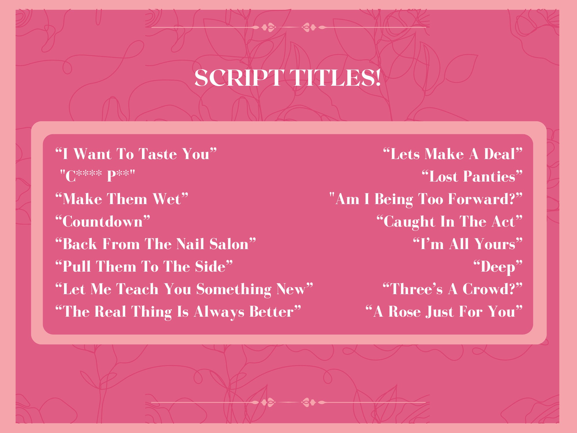 Onlyfans JOI Scripts | Adult JOI Scripts | Onlyfans Content Creator ...