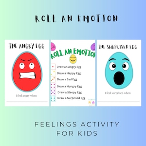 Fun Interactive Activity, Roll-an-emotion Dice Game for Kids, 6 ...