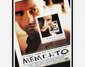 Memento Movie Print Minimalist Poster Christopher Nolan Film Guy Pearce ...