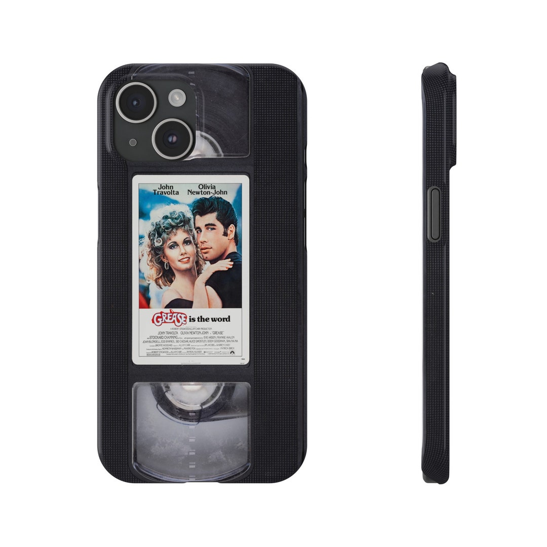 Grease Movie VHS Cassette Tape Phone Case for iPhone 15 14 13 12 11 X ...