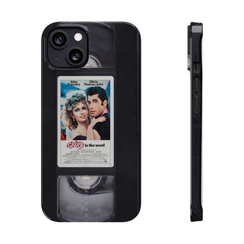 Grease Movie VHS Cassette Tape Phone Case for iPhone 15 14 13 12 11 X ...