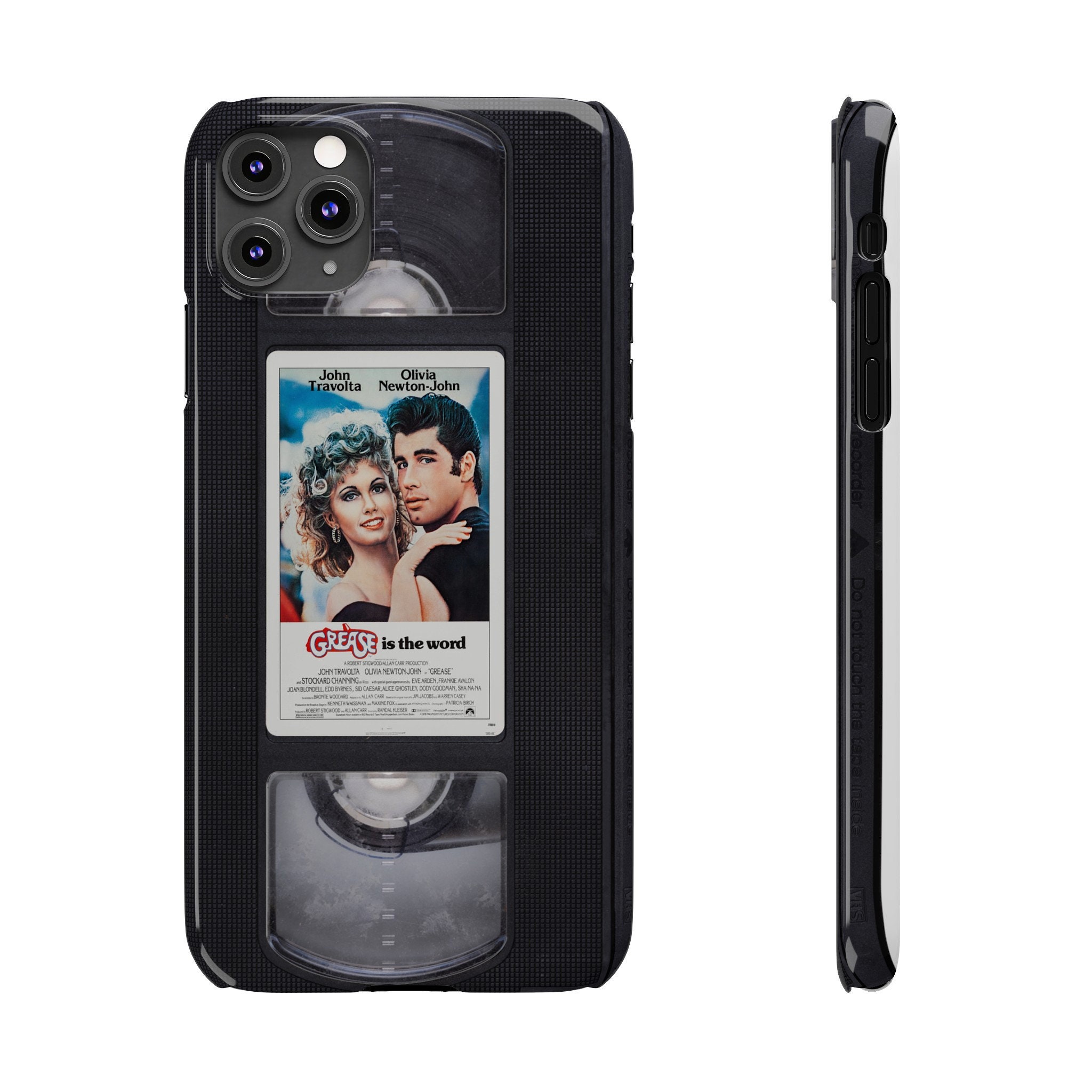 Grease Movie VHS Cassette Tape Phone Case for iPhone 15 14 13 12 11 X ...