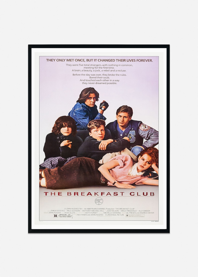 The Breakfast Club Movie Poster - Etsy