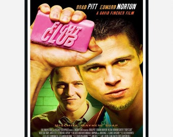 Fight Club Movie Poster Tyler Durden Soap Advert Print Home Decor Retro ...