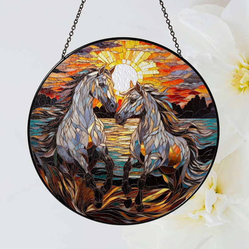 Horses on a Beach Art - Etsy