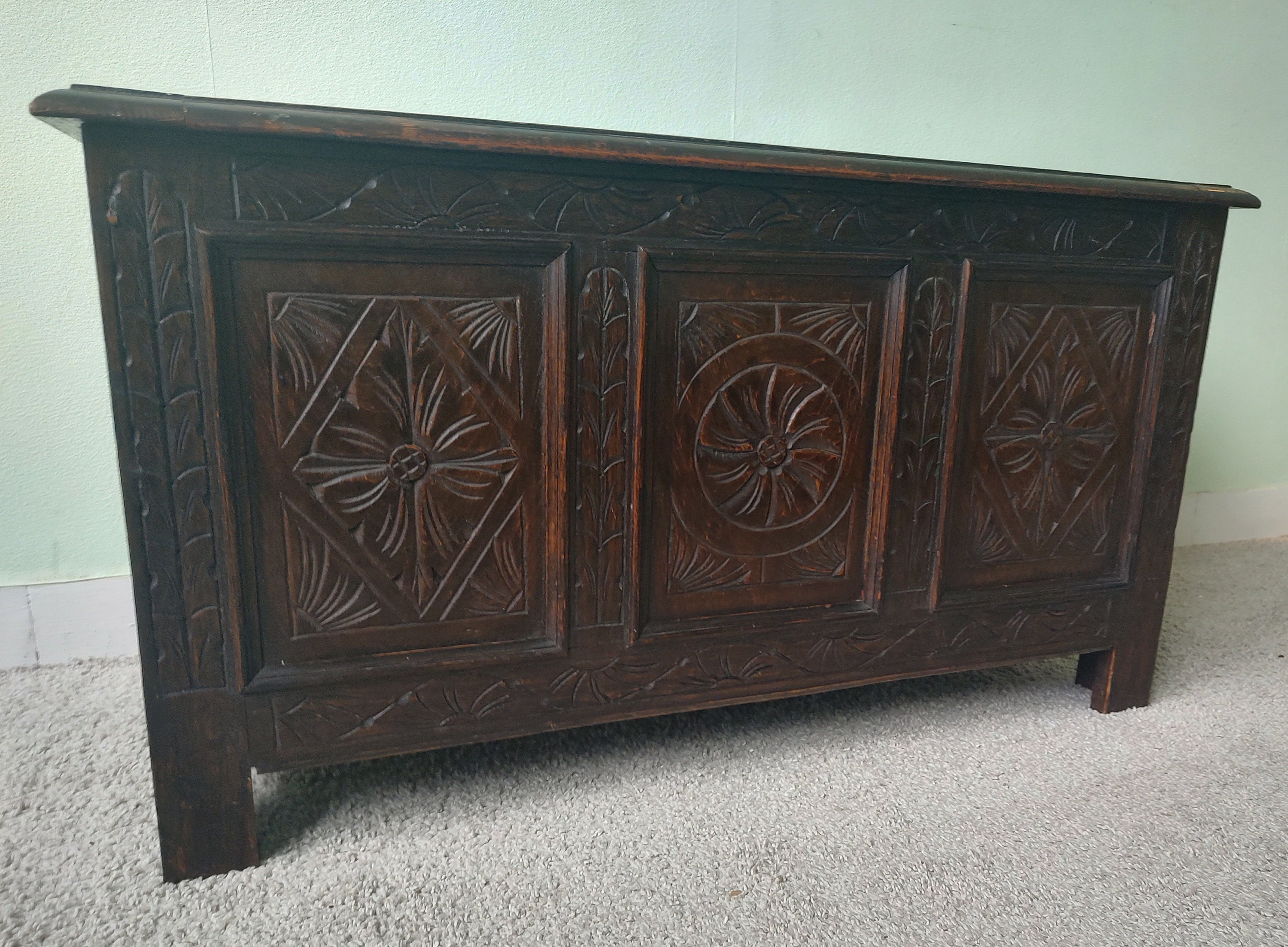 Antique Oak Blanket Box Nice Size - Etsy UK