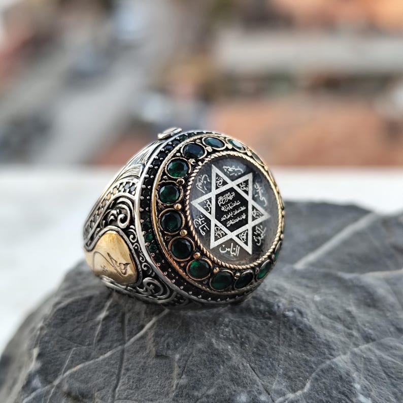 Seal of Solomon Ring, Handmade Mystic Jewelry, King Solomon Silver Ring ...