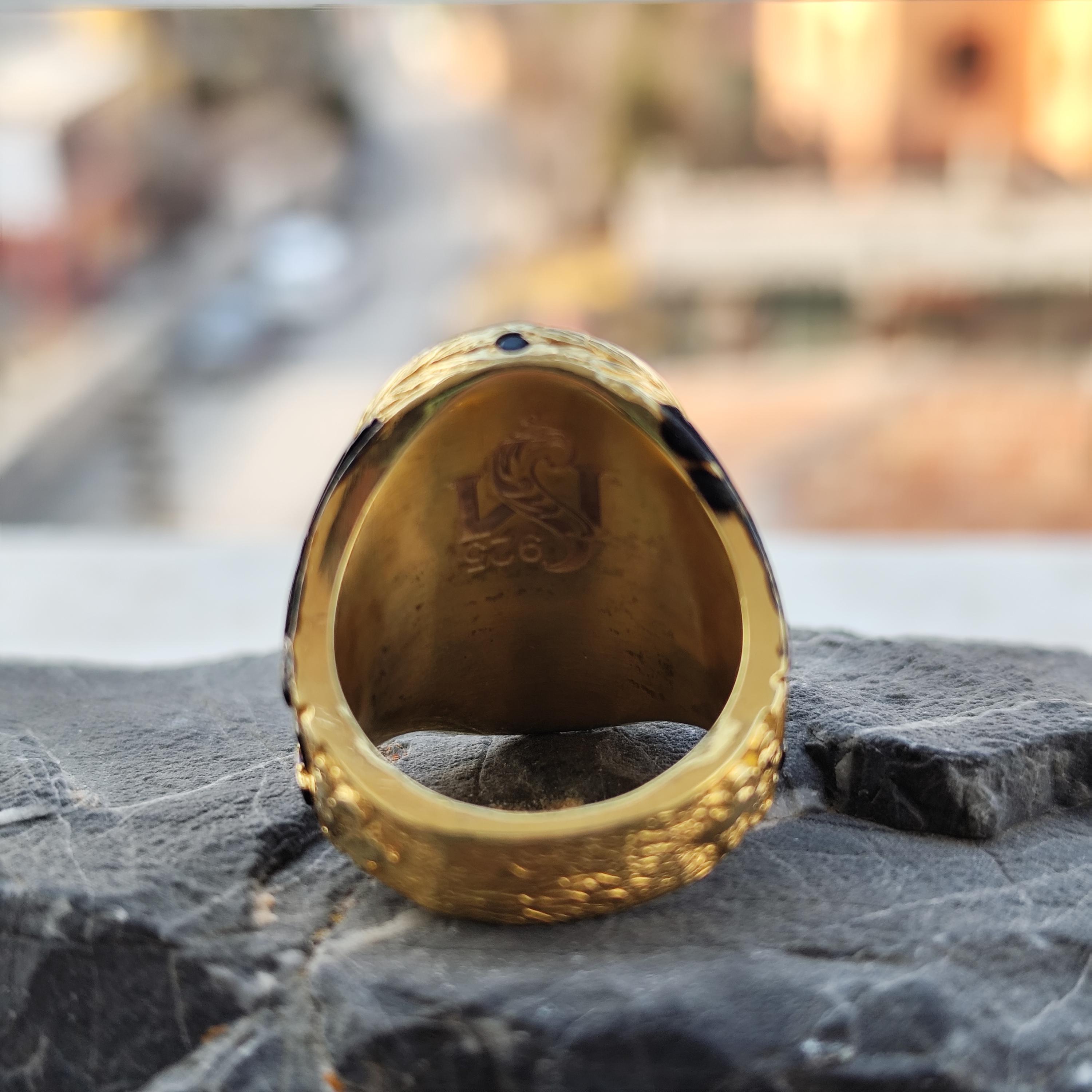 Gold Plated Seal of Solomon Silver Ring, King Solomon Silver Ring ...
