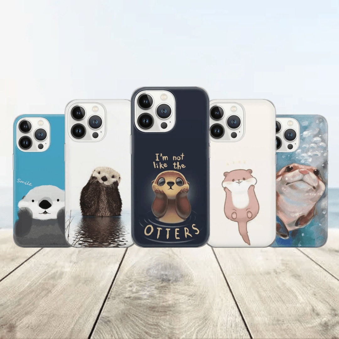 Otters Love Phone Case River Otter Cover for Pixel 7 6A, iPhone 14 13 12 Pro 11 XR for Samsung ...