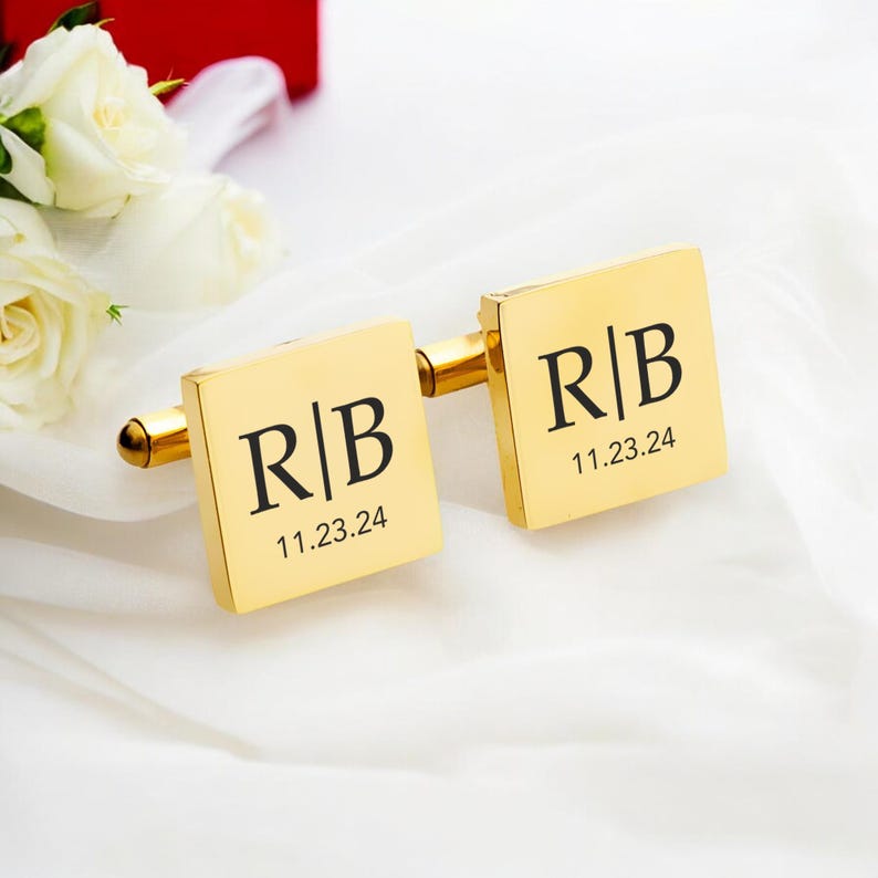 Personalized Best Man Cufflinks - Engraved Thank You Bro Message - Etsy UK