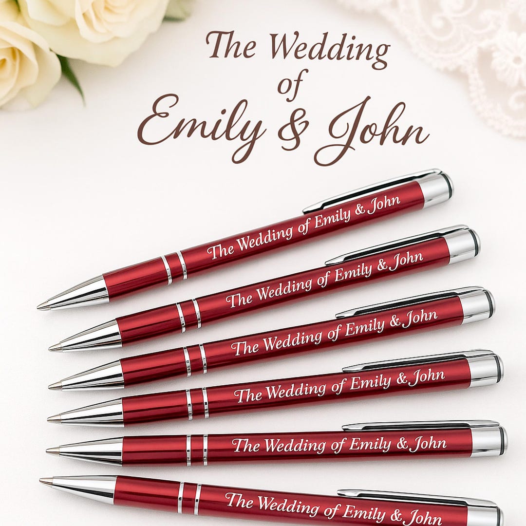 Personalized Wedding Pens Bulk • Engraved Favor Pens • the Wedding of ...