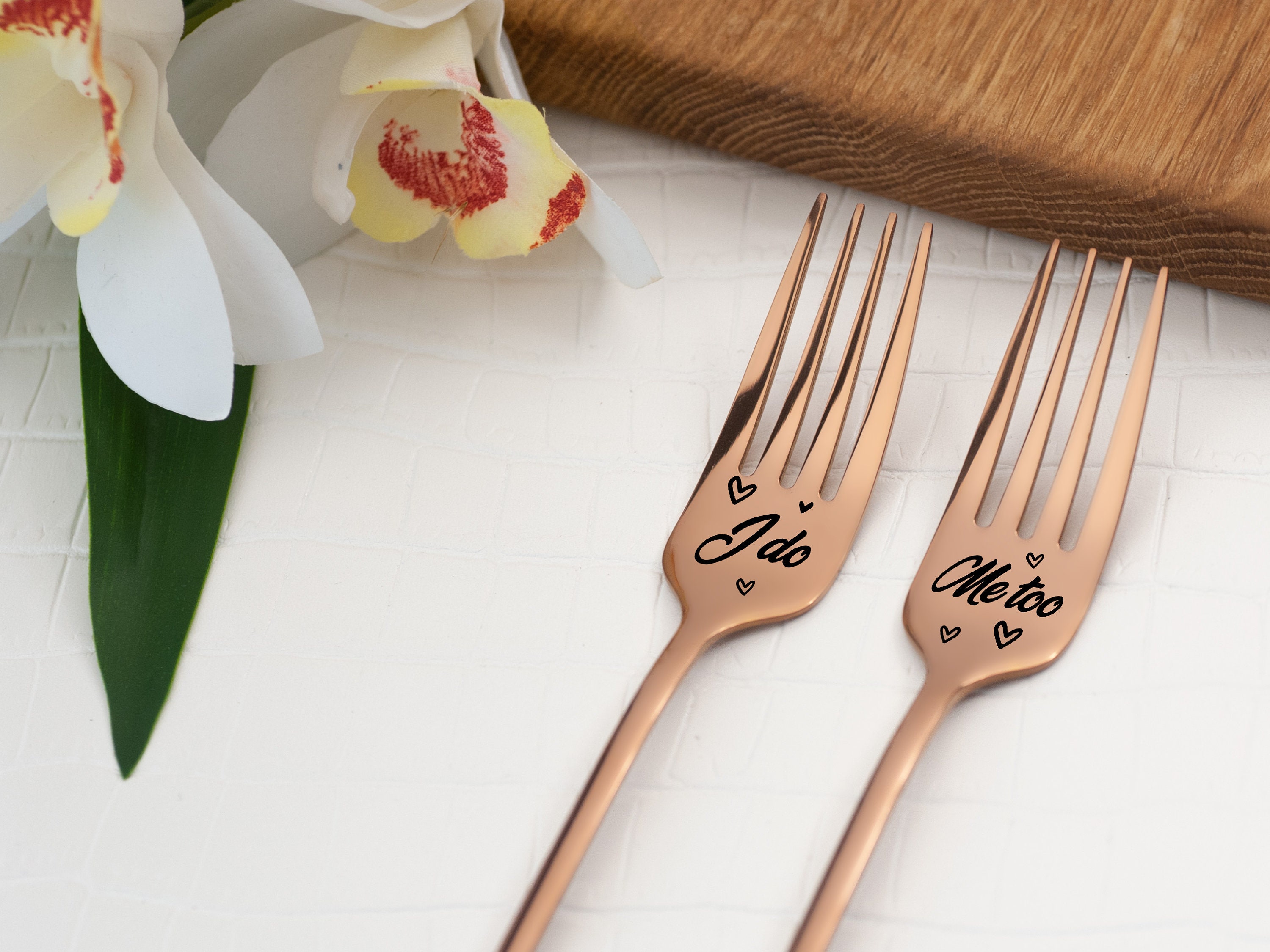 Wedding Cake Forks Wedding Day Forks Name Date Mr. Mrs. Engraved Cake ...