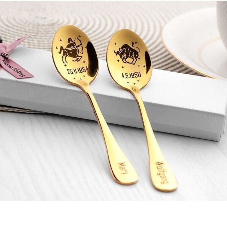 Custom Spoon With Name and Zodiac Sign Personalized Zodiac Spoon Unique ...
