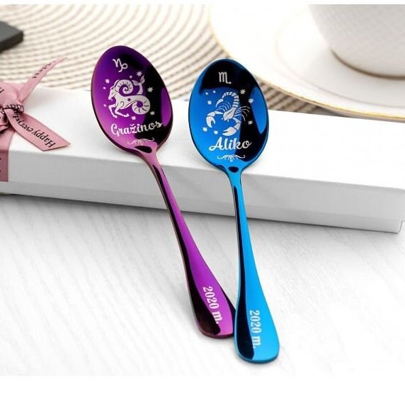 Custom Spoon With Name and Zodiac Sign Personalized Zodiac Spoon Unique ...