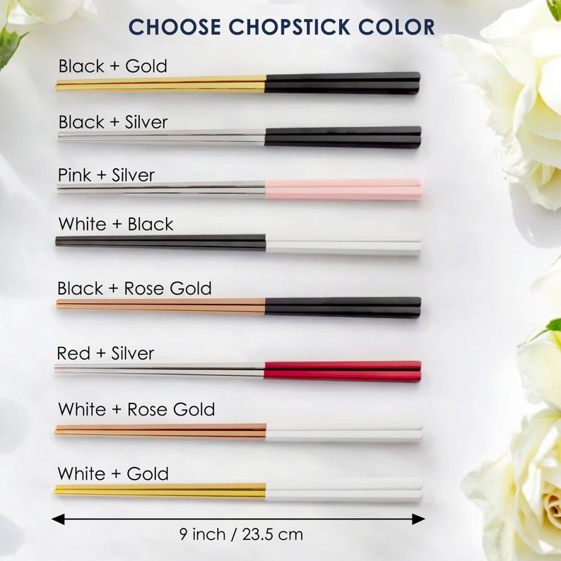 Personalized Wedding Chopsticks – Custom Engraved Metal Favors With ...