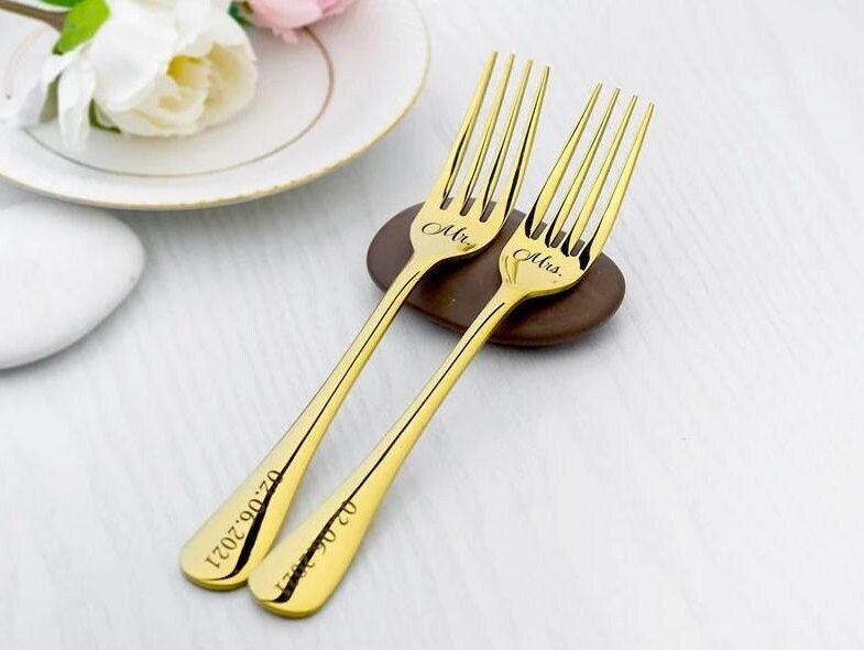 Wedding Gift Wedding Forks Personalized Forks Custom Forks - Etsy