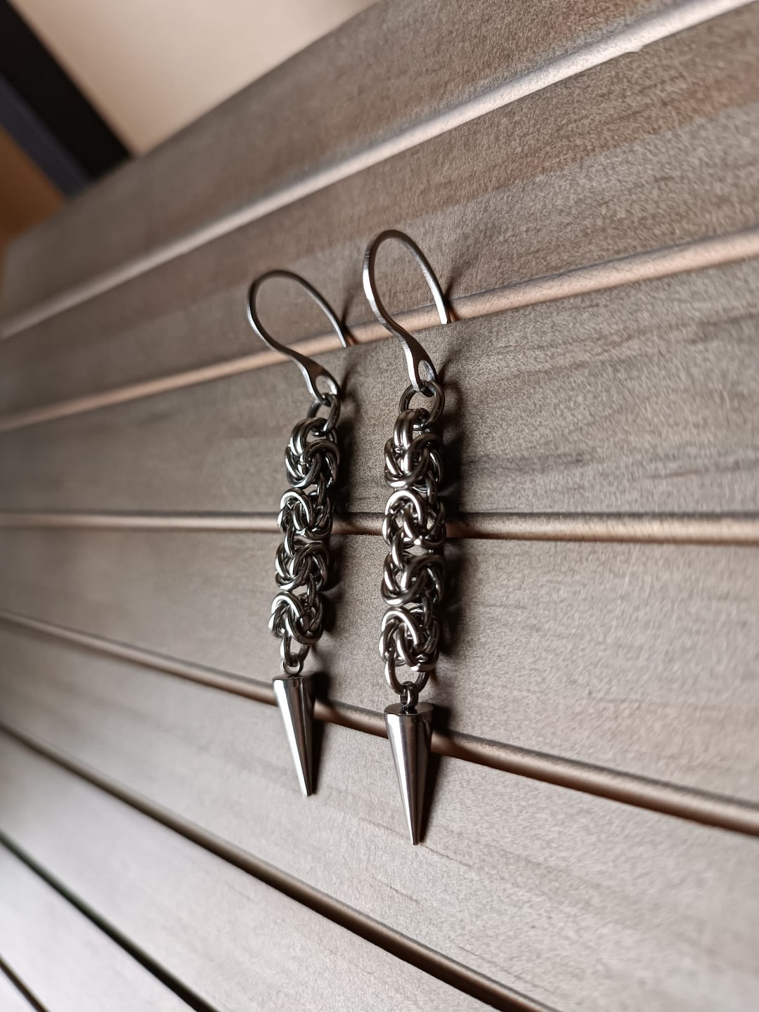 Fangs Viking Valkyrie Biker Goth Punk Rocker Byzantine Weave Stainless ...