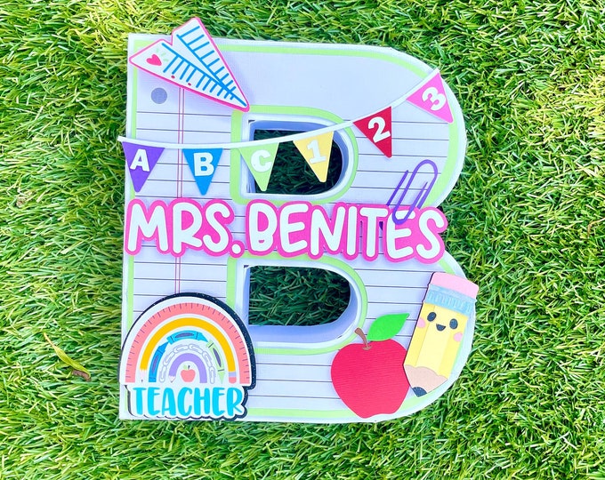 Teacher 3D Letter, Custom 3D Letter for Teachers, Teacher Appreciation ...