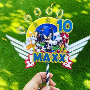 Sonic Cake Topper, Sonic the Hedgehog Party Decor, Sonic Birthday Theme ...