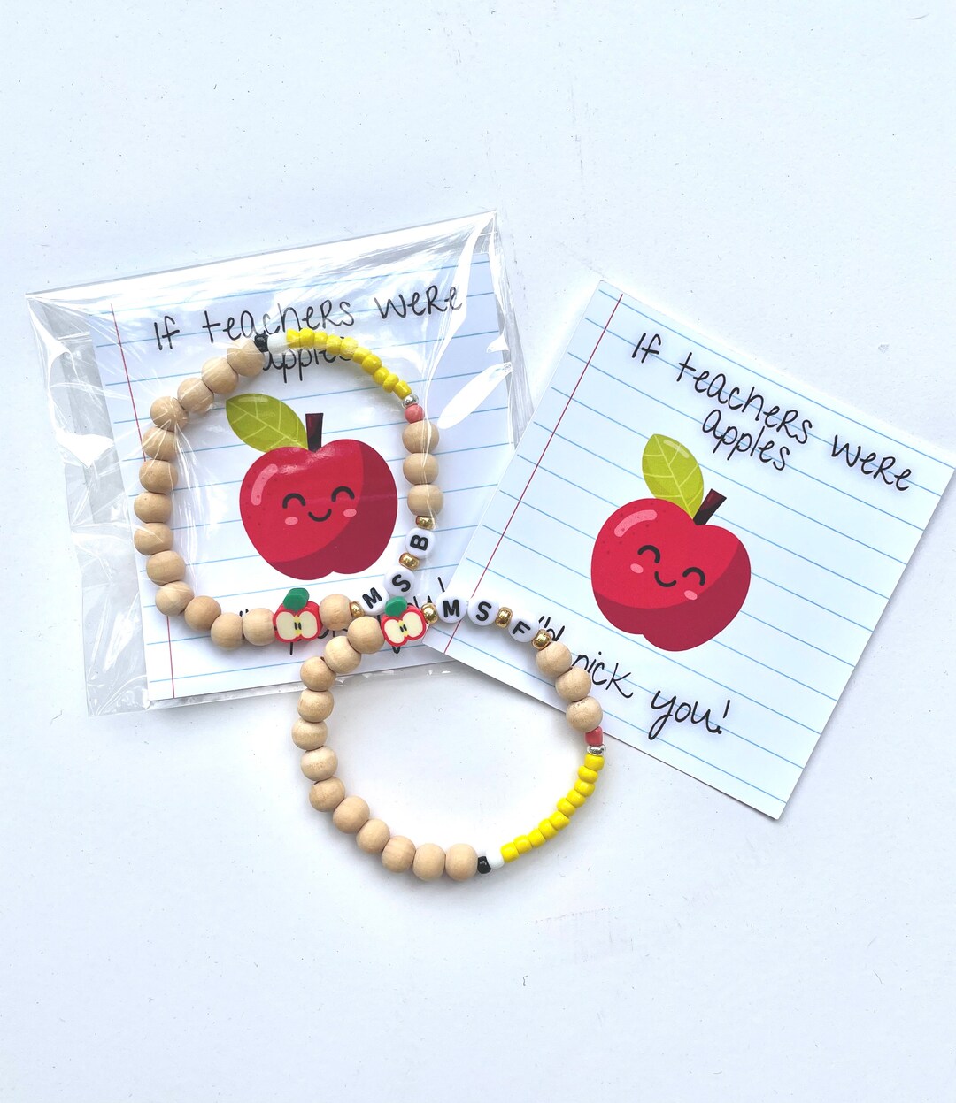 Teacher Bracelet, Teacher Appreciation Gift, Apple Bracelet ...