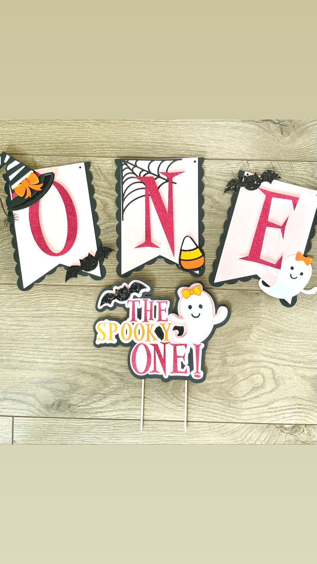 Spooky One Cake Topper Halloween Cake Topper Spooky Birthday - Etsy