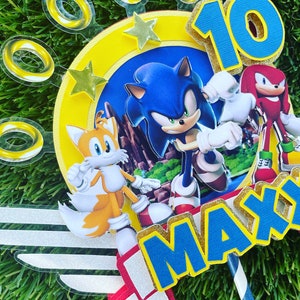Sonic Cake Topper, Sonic the Hedgehog Party Decor, Sonic Birthday Theme ...