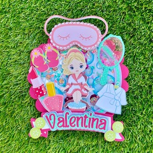 Spa Birthday Party Cake Topper, Spa Cake Topper, Spa Party, Girl's Spa ...