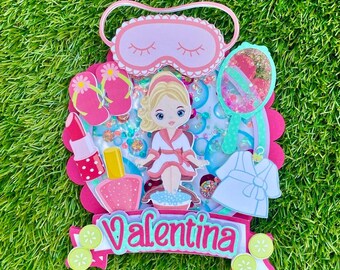 Spa Birthday Cake Topper - Etsy
