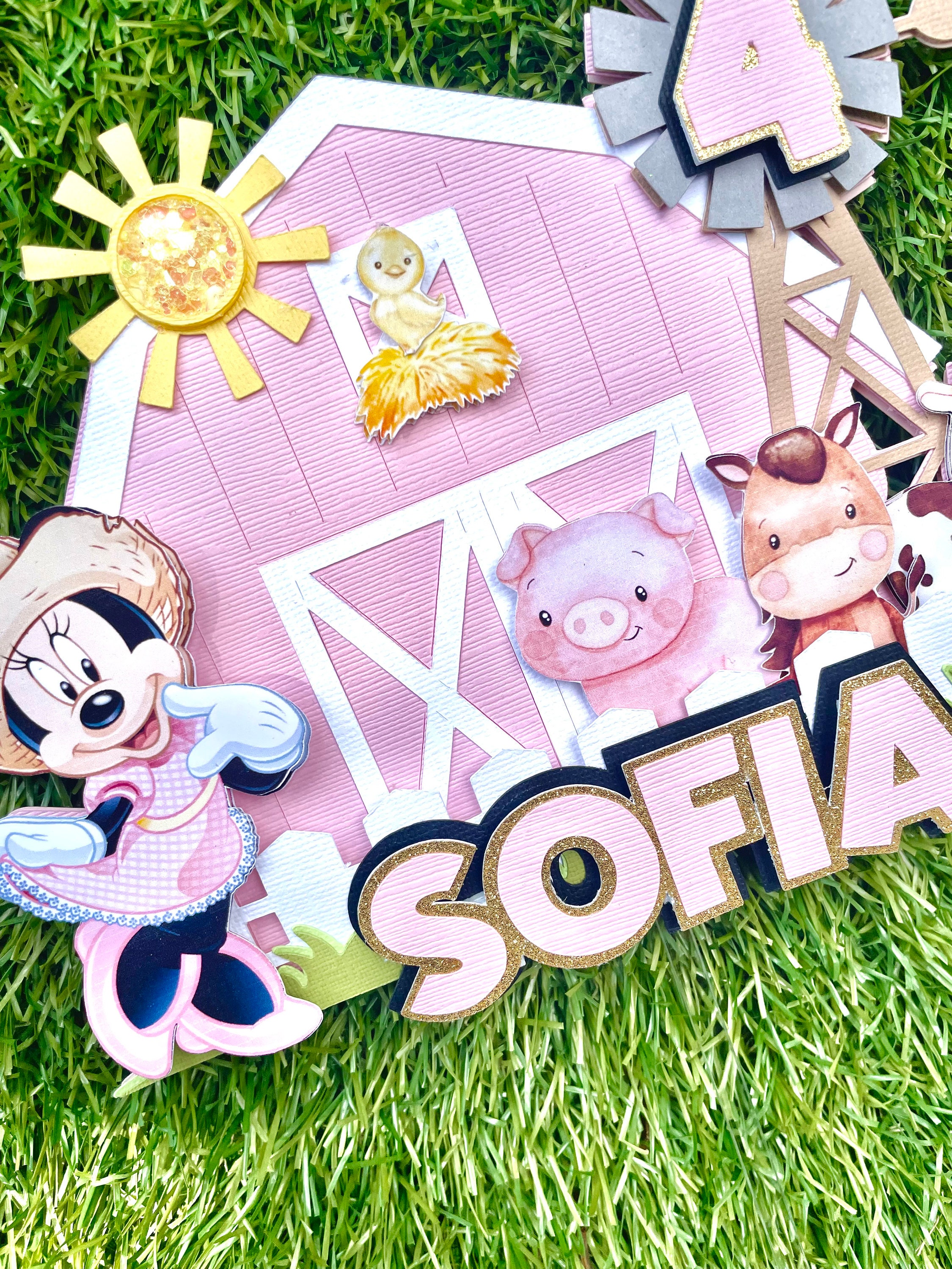 Farmer Minnie Mouse Cake Topper Farm Cake Topper Farm Party - Etsy