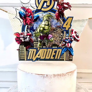 Avengers Cake Topper, Avengers Birthday Theme, Avengers Party Decor ...