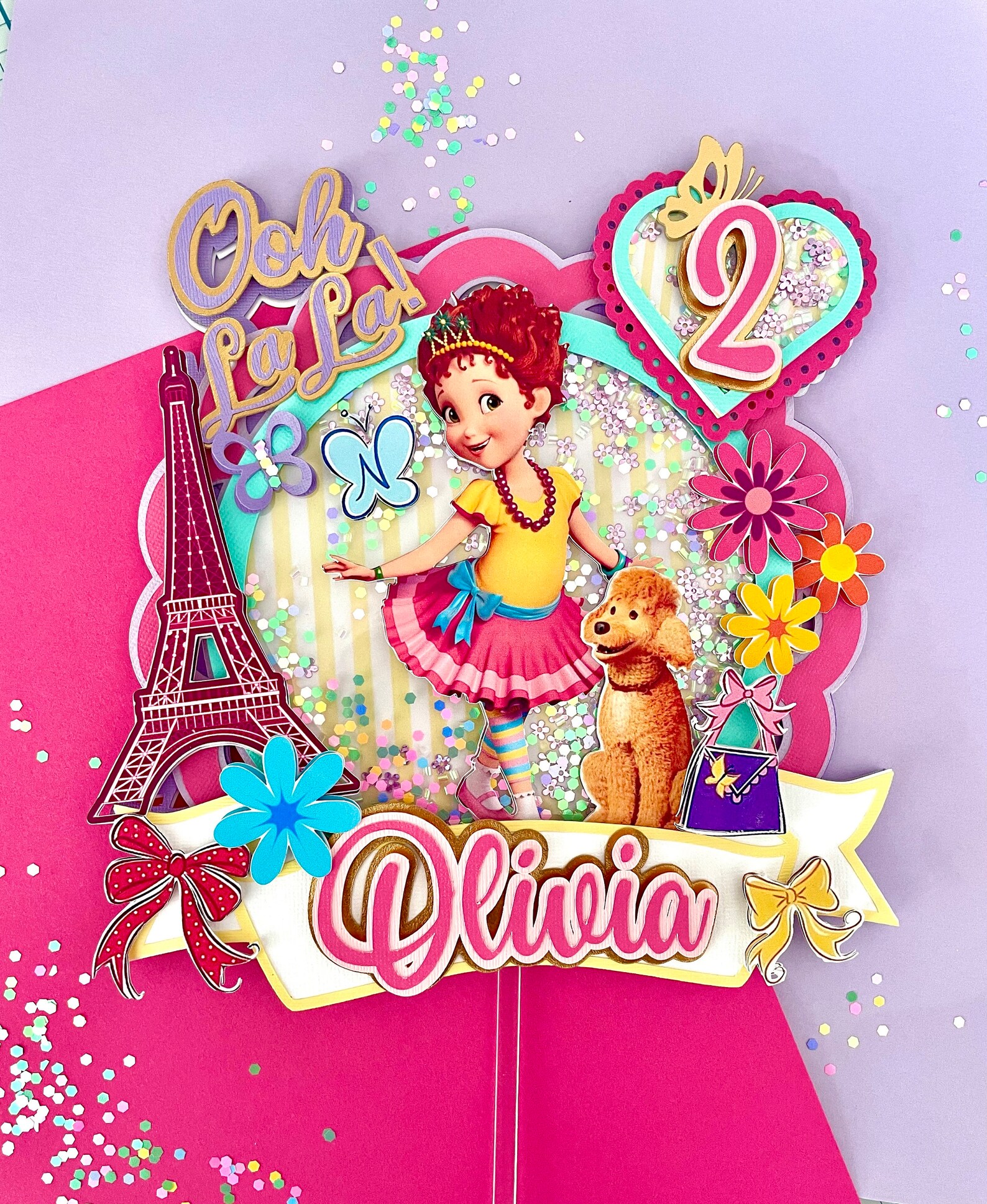 Fancy Nancy Cake Topper, Fancy Nancy Paris Cake Topper, Fancy Nancy ...