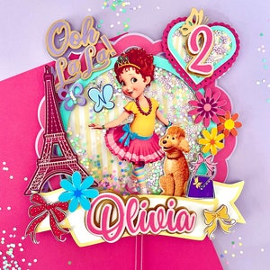 Fancy Nancy Cake Topper, Fancy Nancy Paris Cake Topper, Fancy Nancy ...