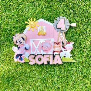 Farmer Minnie Mouse Cake Topper Farm Cake Topper Farm Party - Etsy