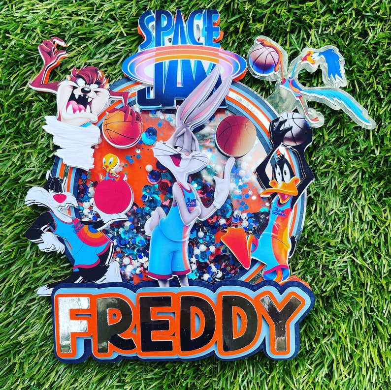 Space Jam Cake Topper, Space Jam Birthday Theme, Space Jam Personalized ...
