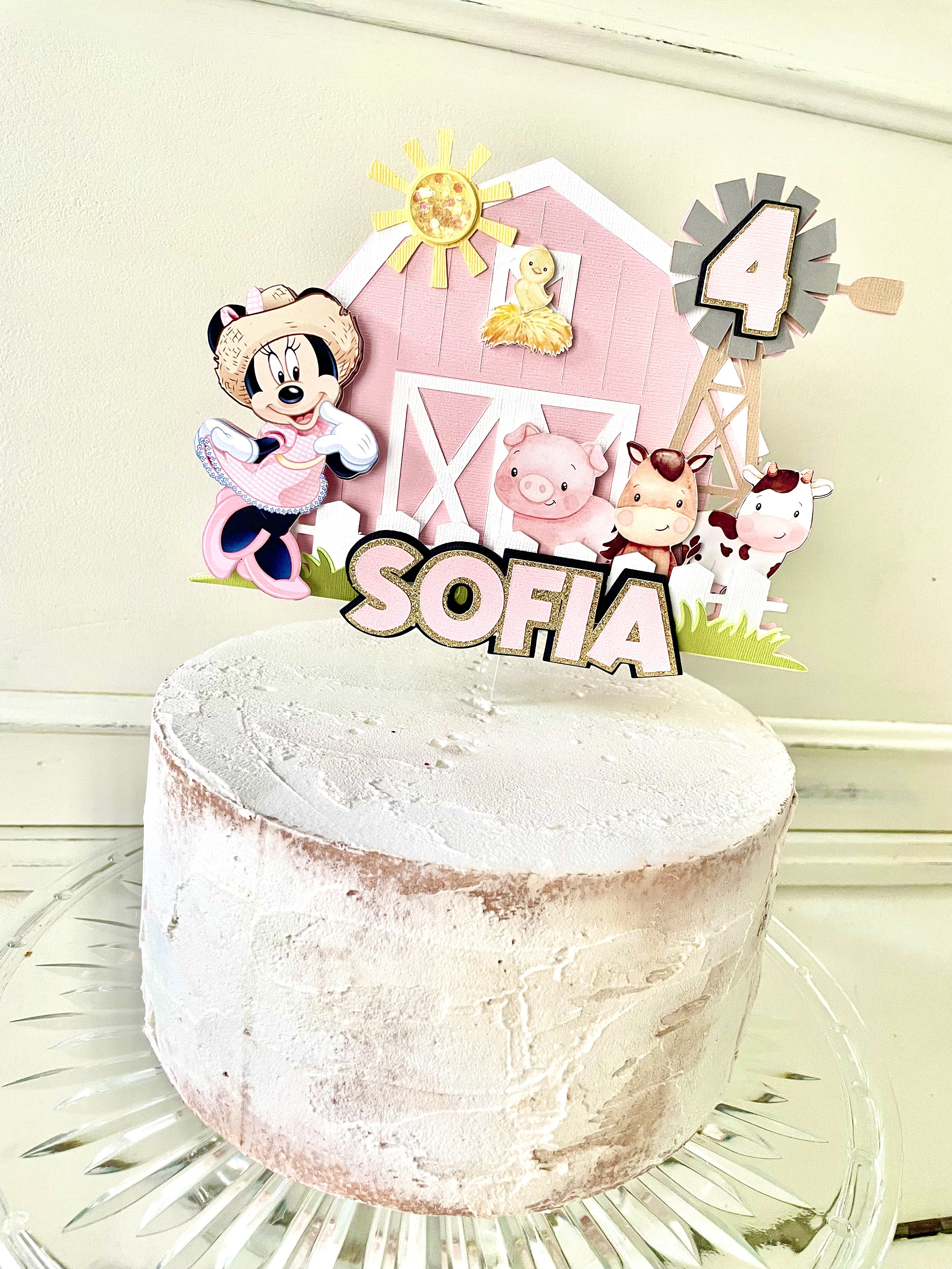 Farmer Minnie Mouse Cake Topper, Farm Cake Topper, Farm Party Decor - Etsy