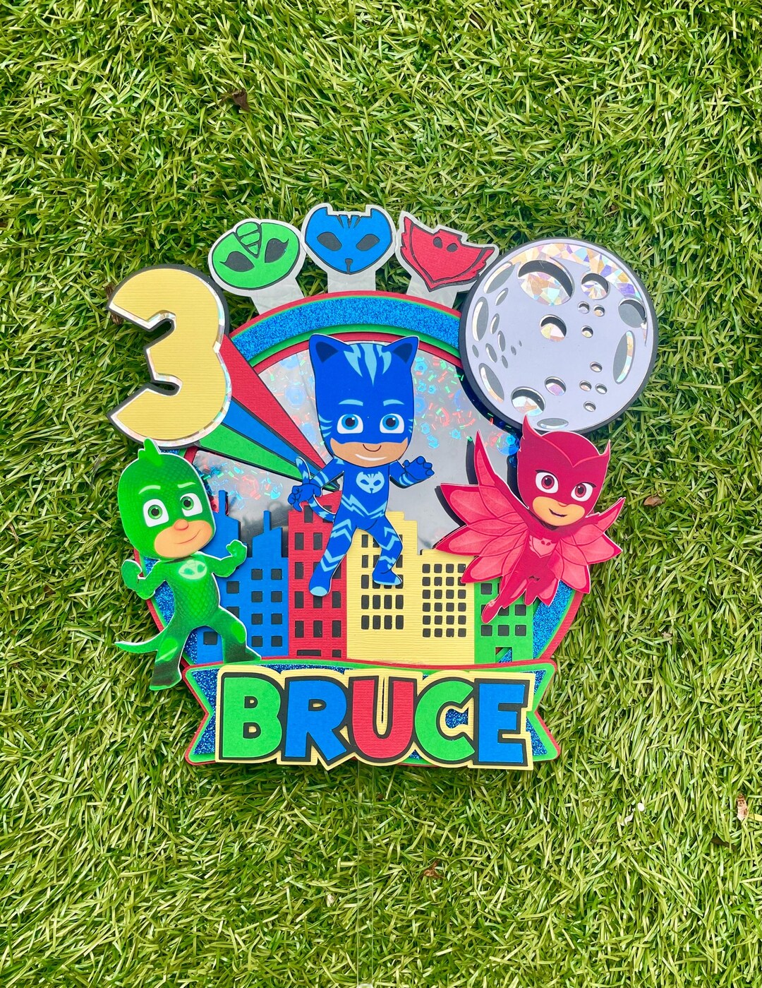 PJ Mask Cake Topper, PJ Mask Birthday Cake Topper, PJ Mask Birthday ...