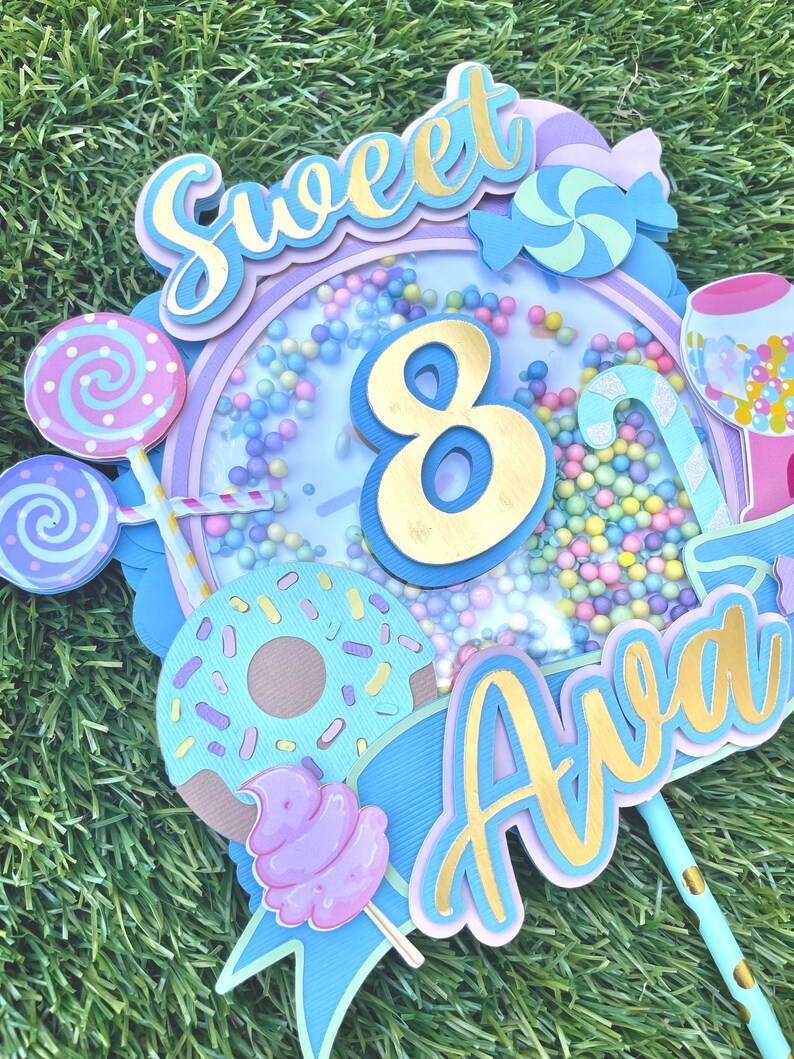 Candy Cake Topper, Sweets Cake Topper, Candy Shop Birthday Theme ...